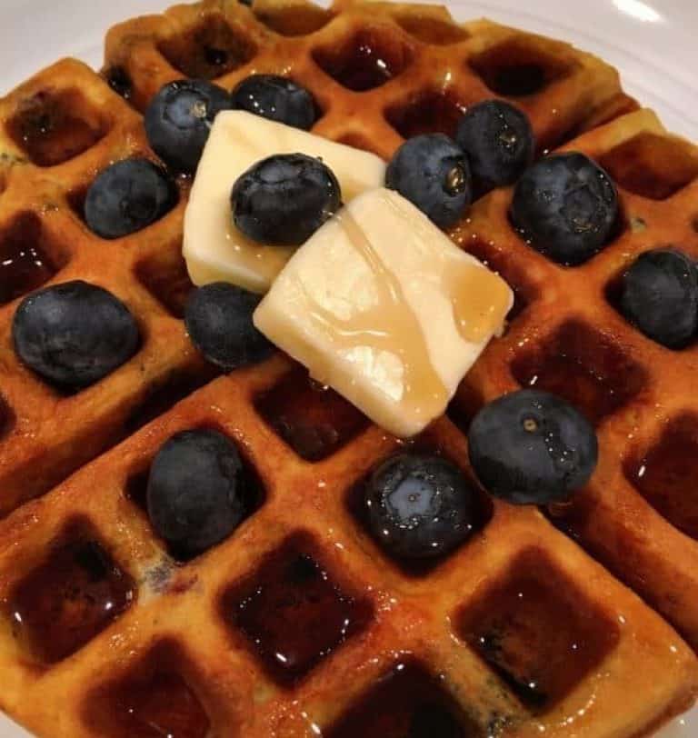 Blueberry Banana Belgian Waffles | Norine's Nest