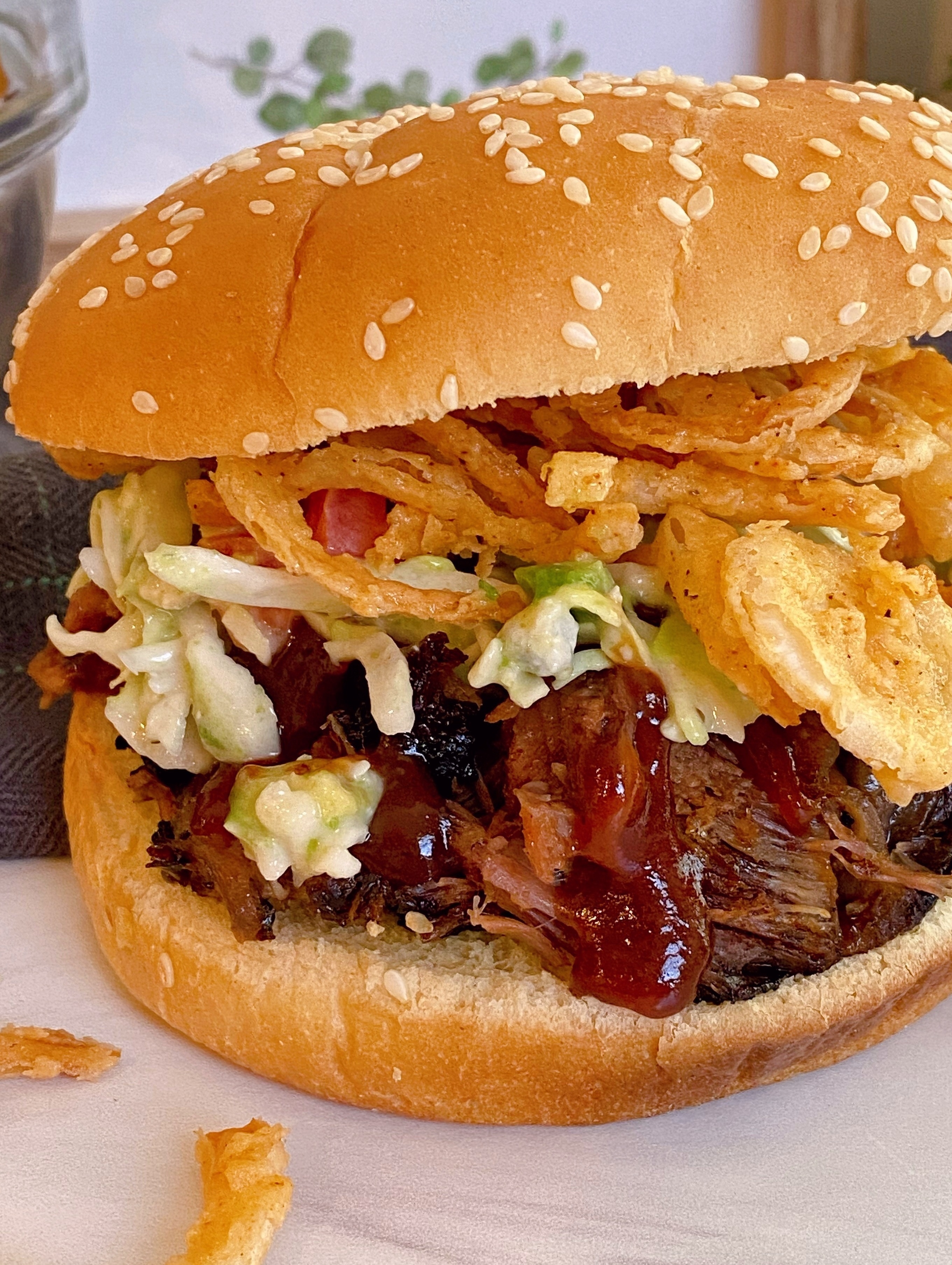 Instant Pot Braised BBQ Short Rib Sandwich | Norine's Nest