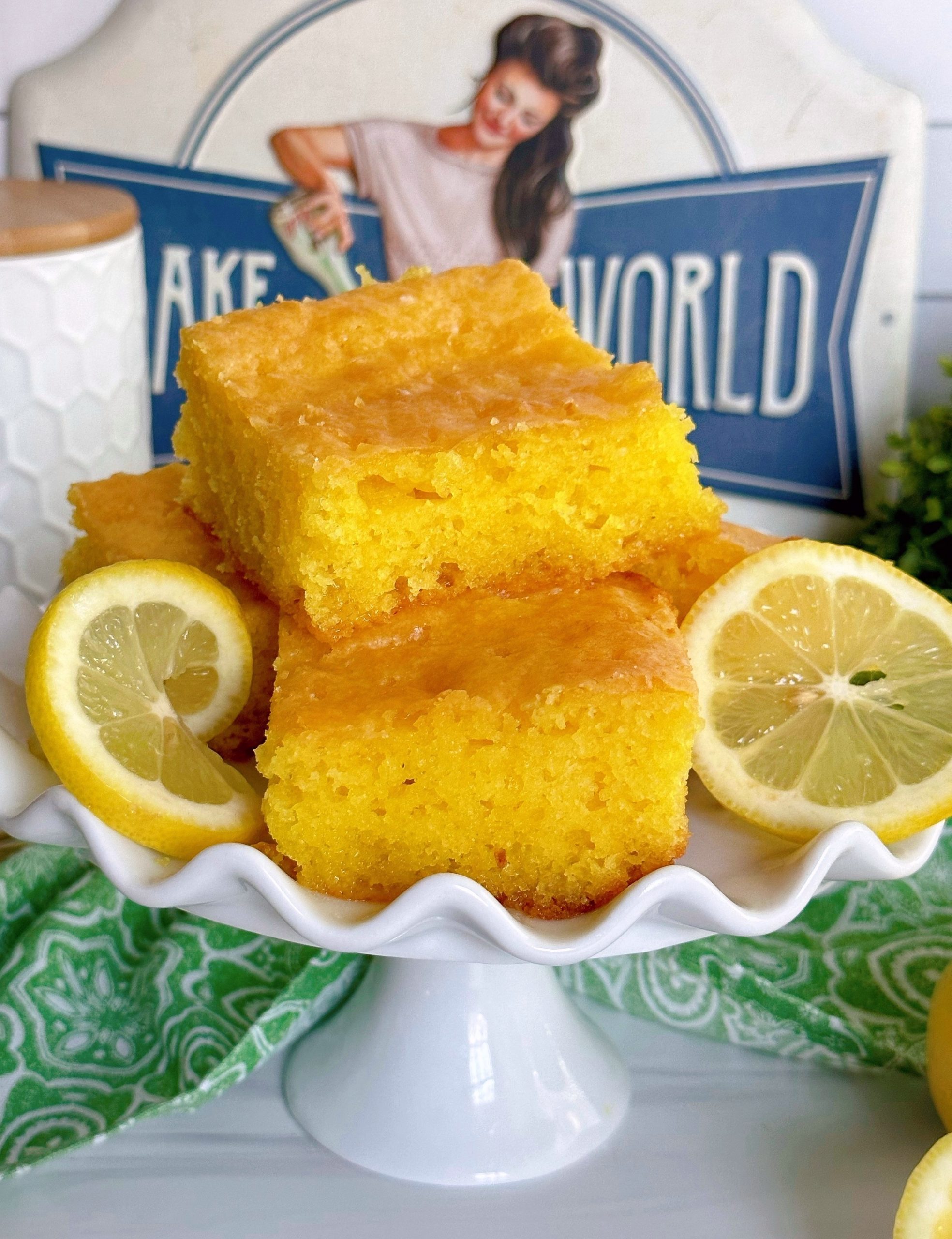 Vintage Lemon Jello Poke Cake Recipe | Norine's Nest