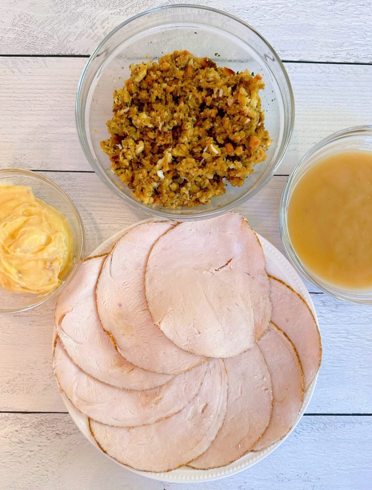 Easy Turkey & Stuffing Roll Ups with Creamy Gravy | Norine's Nest