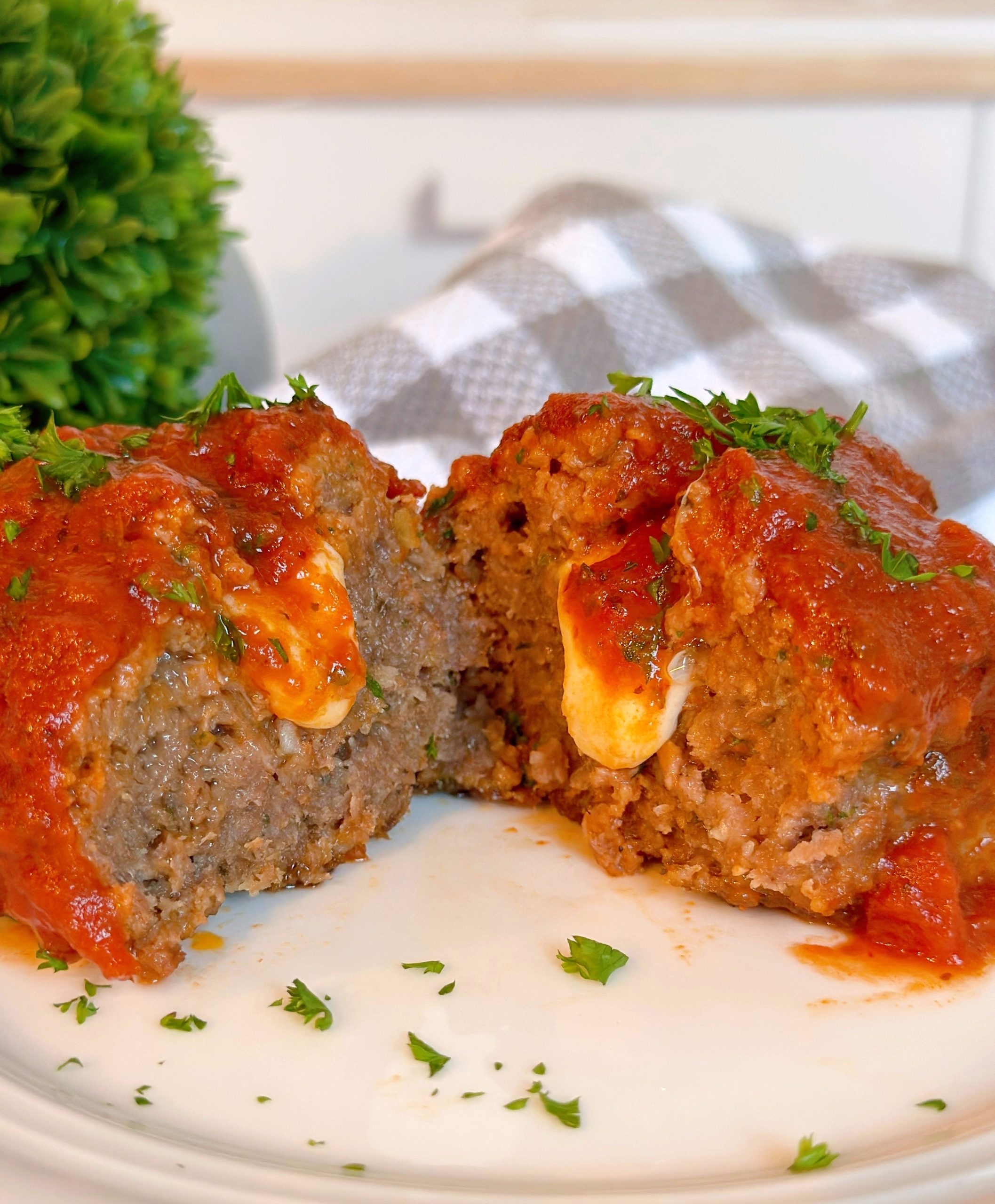 Individual Mozzarella Stuffed Italian Meatloaf | Norine's Nest