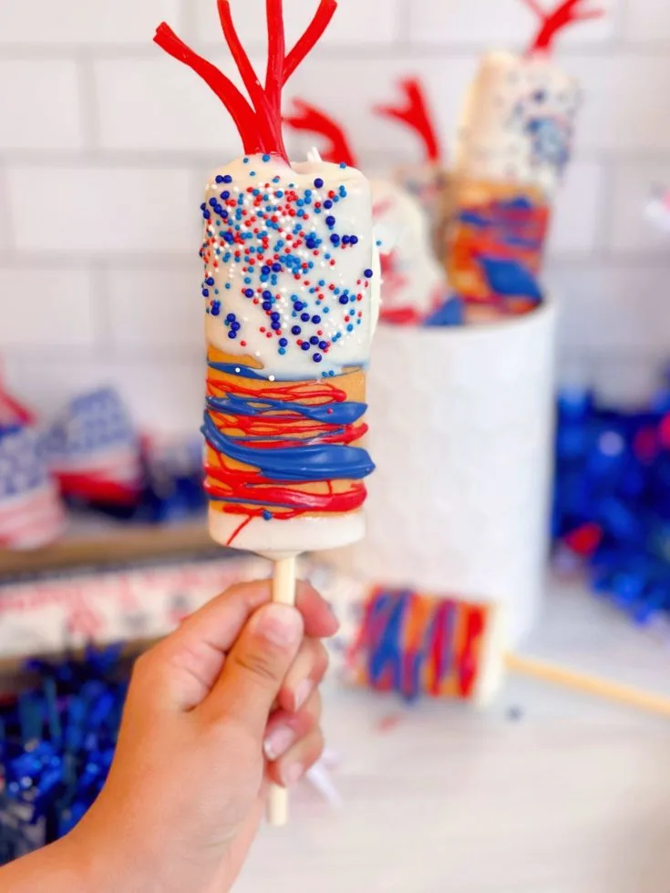 Firecracker Swiss Roll Cake Pops | Norine's Nest