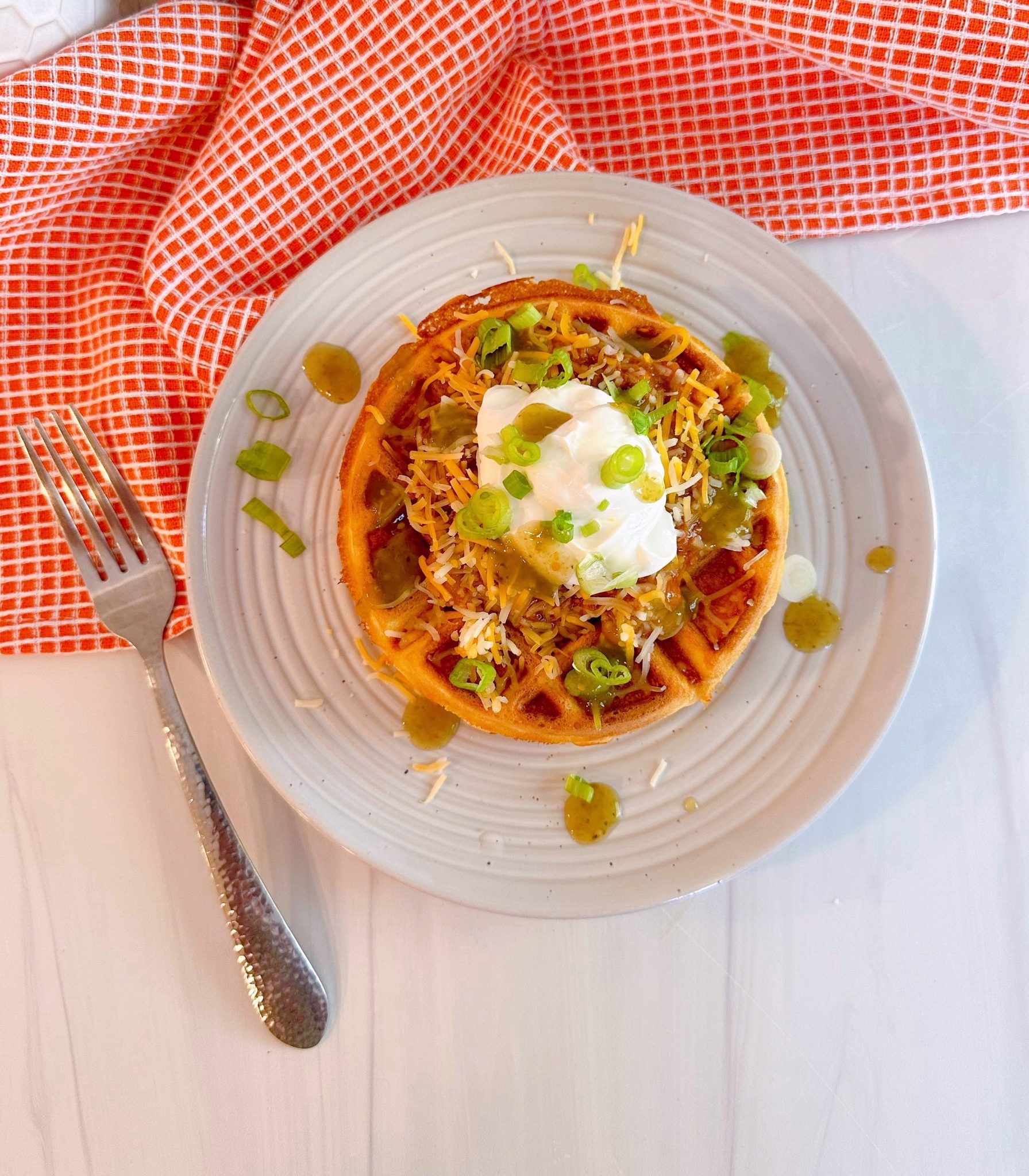 Cornbread Waffles Stuffed with Chili | Norine's Nest