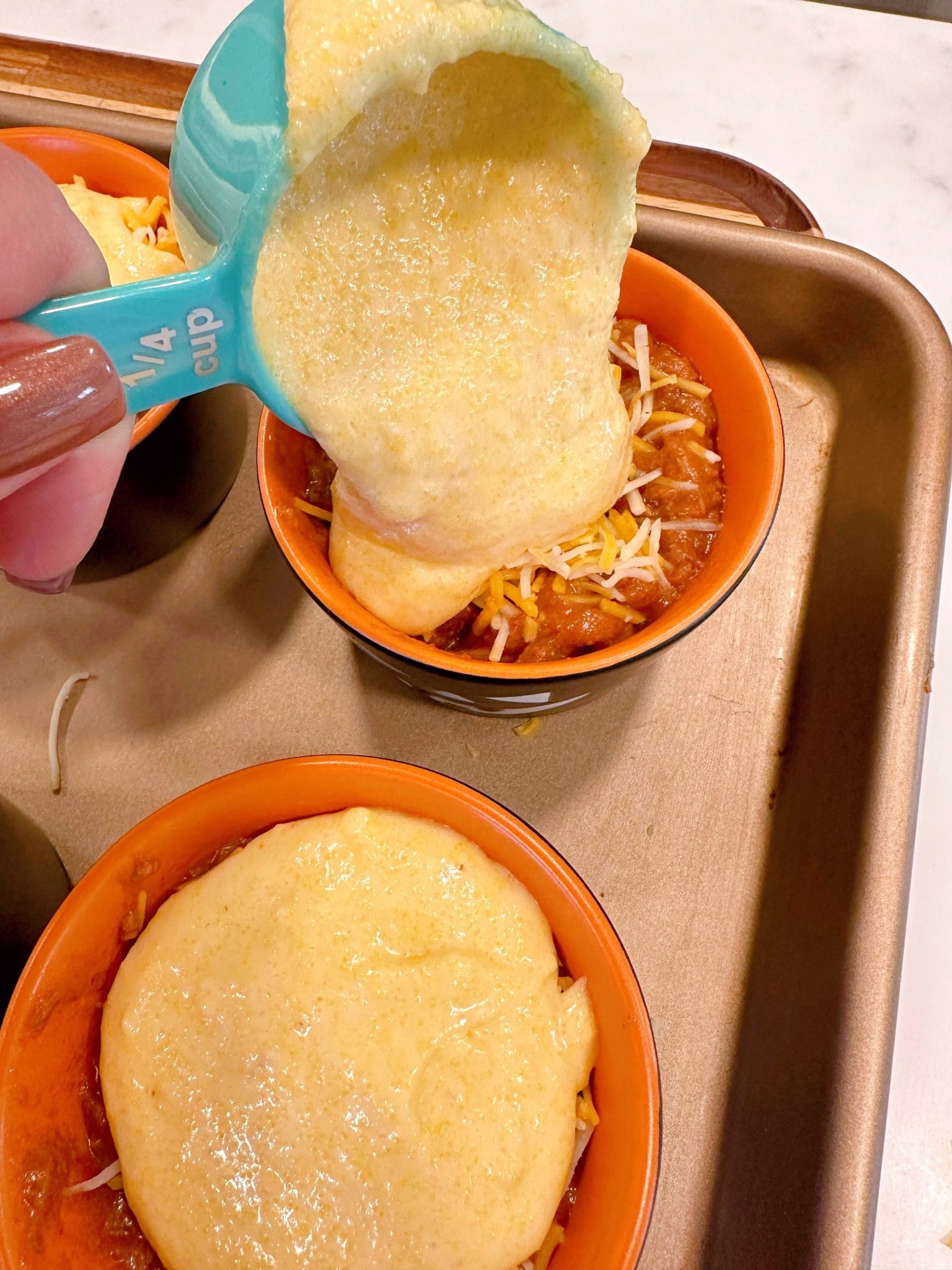 Individual Chili Cornbread Cups | Norine's Nest