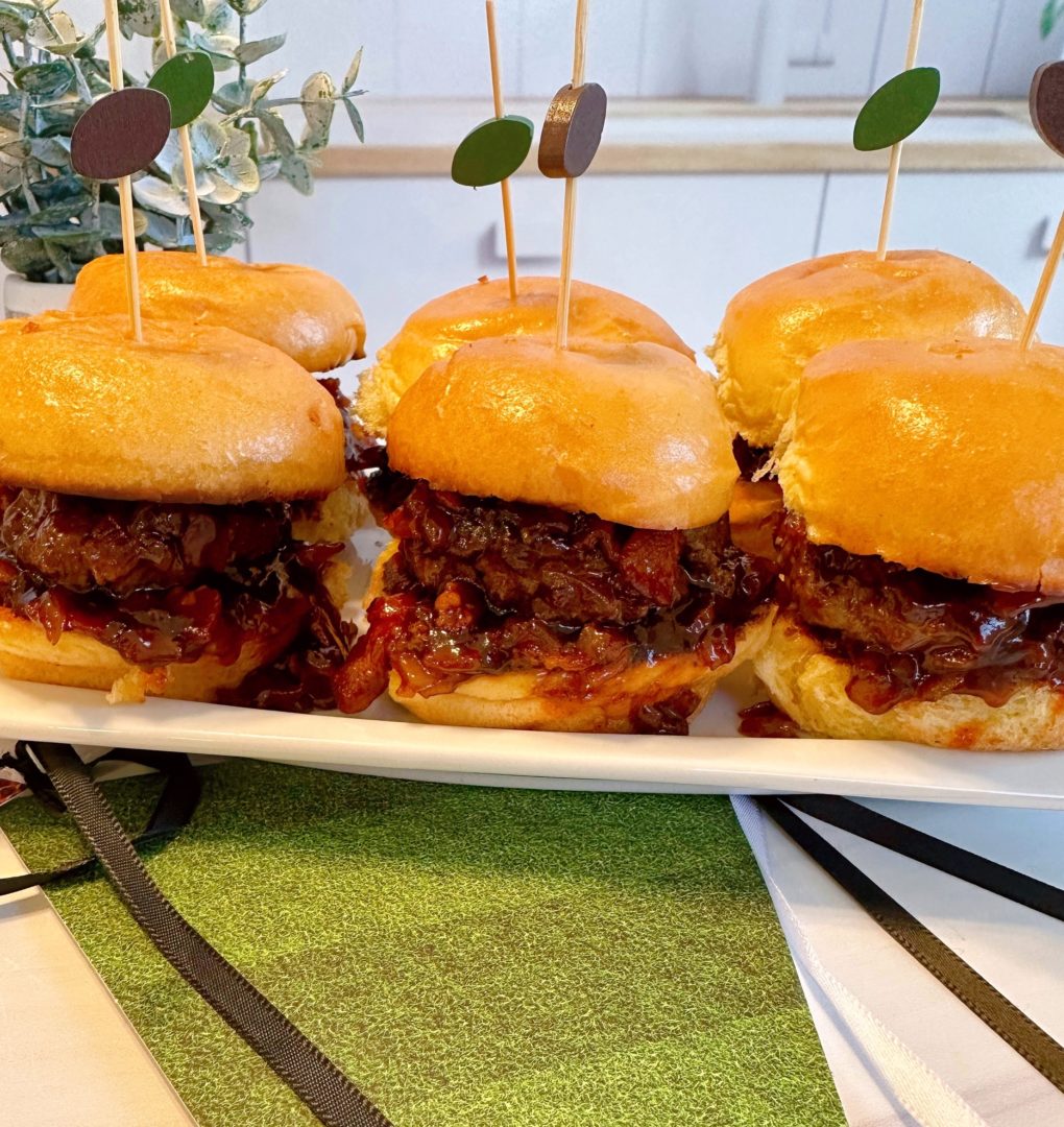 Whiskey Bacon Onion Burger Sliders | Norine's Nest