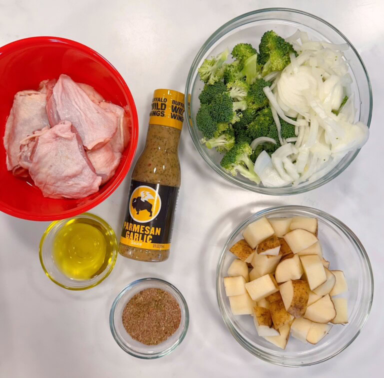 Sheet Pan Parmesan Garlic Chicken Thighs | Norine's Nest